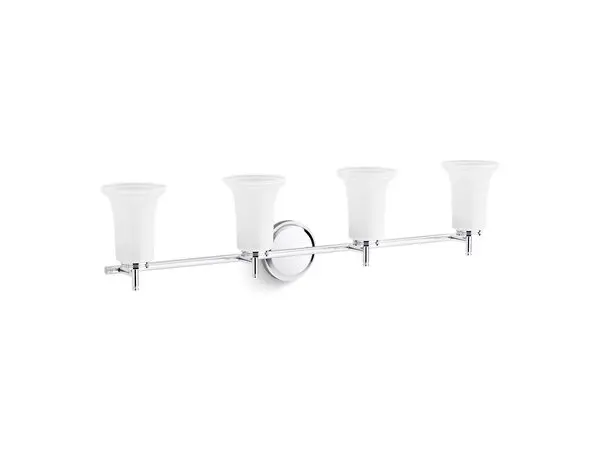 KOHLER Bellera Four-light Sconce With Frosted Shades - Polished Chrome