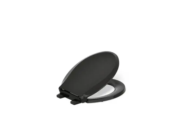 KOHLER Cachet Readylatch Quiet-close Round-front Toilet Seat - Black Black