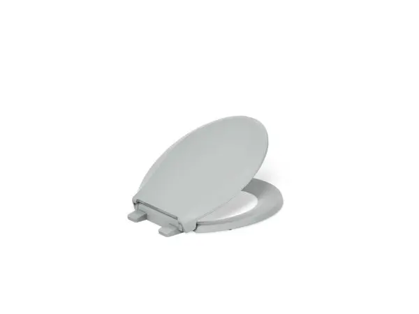 KOHLER Cachet Readylatch Quiet-close Round-front Toilet Seat - Ice Grey