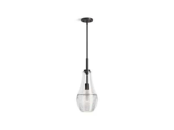 KOHLER Simplice 8" Teardrop Pendant - Matte Black