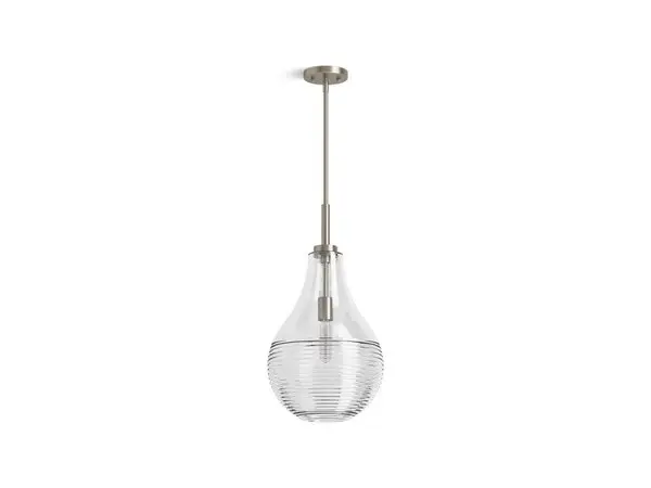 KOHLER Simplice 12" Teardrop Pendant - Brushed Nickel