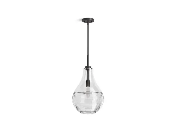 KOHLER Simplice 12" Teardrop Pendant - Matte Black