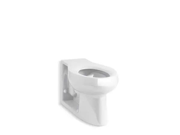 KOHLER Anglesey Floor-mount Rear Spud Flushometer Bowl With Integral Seat - One-color