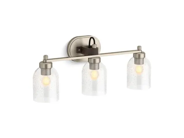 KOHLER Tannage Three-light Sconce - Brushed Nickel