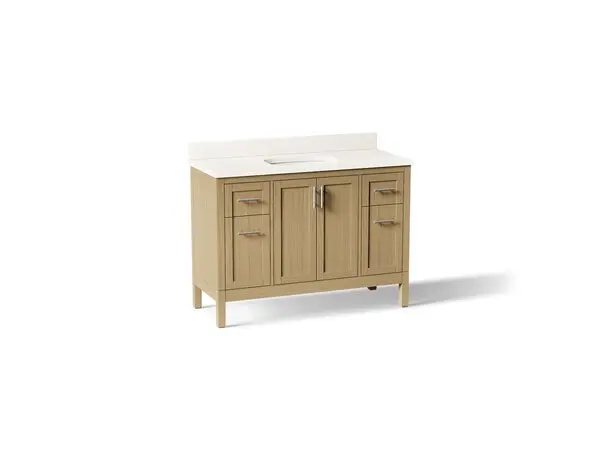 KOHLER Hadron 48" Bathroom Vanity Cabinet With Sink And Quartz Top - One-color