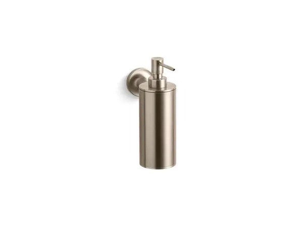 KOHLER Purist Wall-mount Soap/lotion Dispenser - Vibrant Brushed Bronze