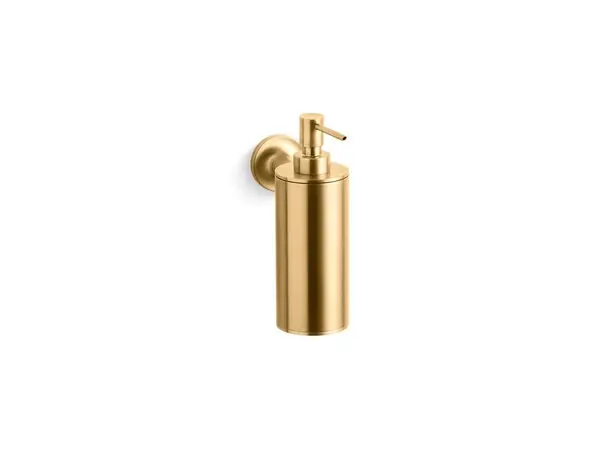 KOHLER Purist Wall-mount Soap/lotion Dispenser - Vibrant Brushed Moderne Brass