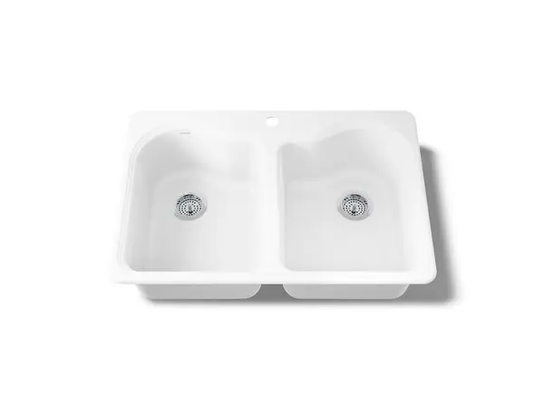 KOHLER Hartland 33" Top-mount Double-bowl Kitchen Sink - One-color