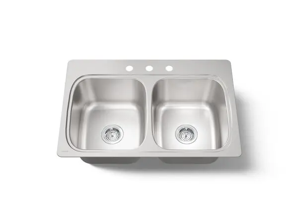 KOHLER Verse 33" Top-mount Double-bowl Kitchen Sink - One-color