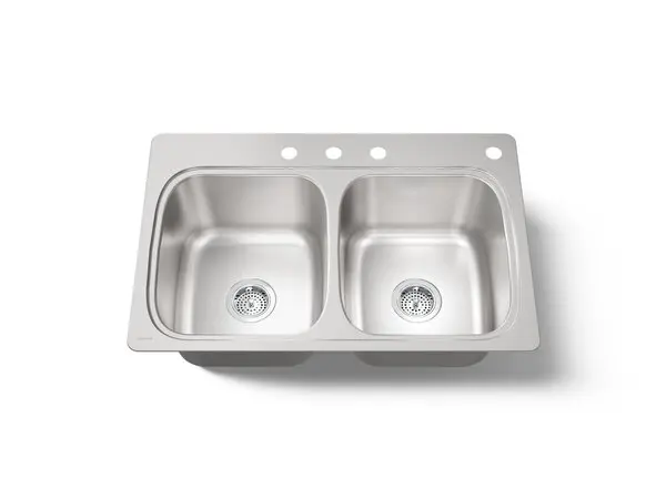 KOHLER Verse 33" Top-mount Double-bowl Kitchen Sink - One-color