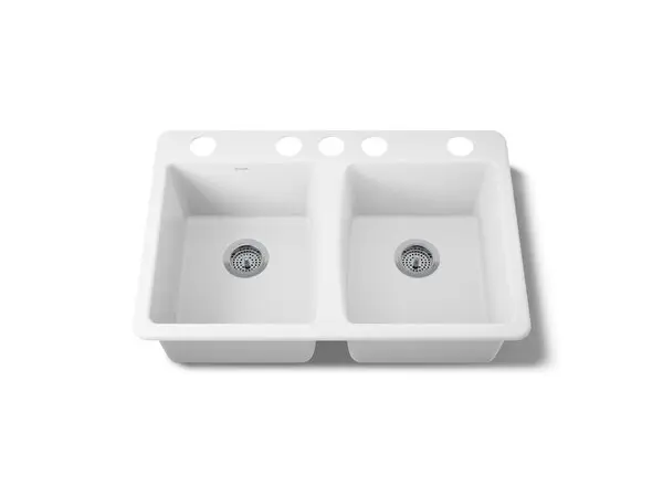 KOHLER Deerfield 33" Undermount Double-bowl Kitchen Sink - One-color