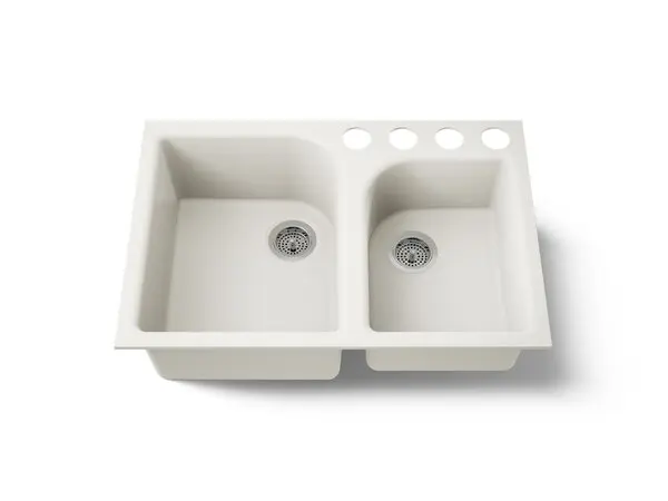 KOHLER Executive Chef 33" Undermount Double-bowl Kitchen Sink - One-color