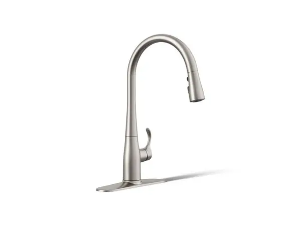 KOHLER Simplice Pull-down Kitchen Sink Faucet With Three-function Sprayhead - One-color