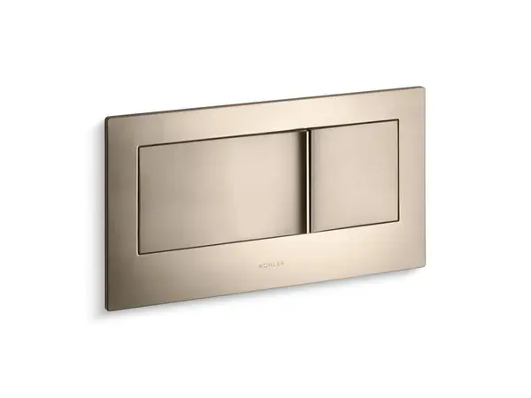 KOHLER Veil Flush Actuator Plate For 2"x6" In-wall Tank And Carrier System - Vibrant Brushed Bronze