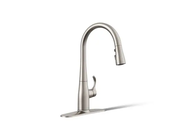 KOHLER Simplice Compact Pull-down Kitchen Sink Faucet With Three-function Sprayhead - One-color