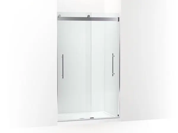 KOHLER Levity Plus Frameless Sliding Shower Door, 77-9/16" H X 44-5/8 47-5/8" W, With 5/16"-thick Crystal Clear Glass - One-color