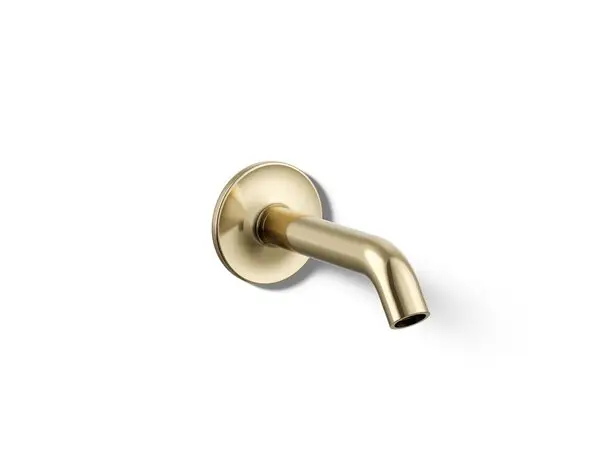 KOHLER Purist Wall-mount Bath Spout - Vibrant French Gold