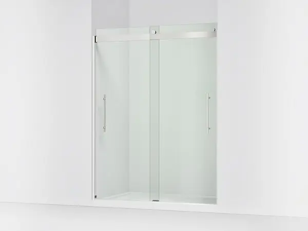 KOHLER Levity Plus Frameless Sliding Shower Door, 77-9/16" H X 56-5/8 59-5/8" W, With 5/16"-thick Crystal Clear Glass - One-color