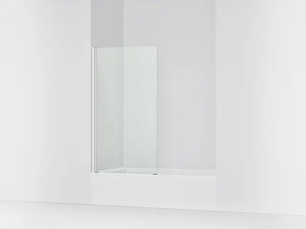 KOHLER Aerie Bath Screen, 56-15/16" X 32" W With 1/4" Thick Crystal Clear Glass And Square Corner - One-color