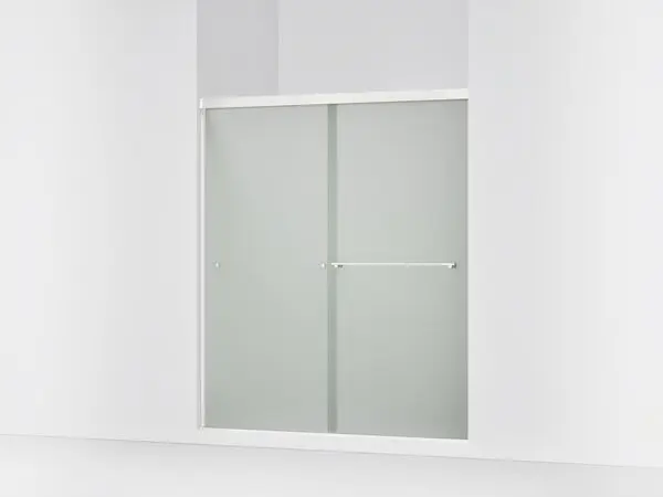 KOHLER Revel Sliding Shower Door, 70" H X 56-5/8 59-5/8" W, With 1/4" Thick Frosted Glass - One-color