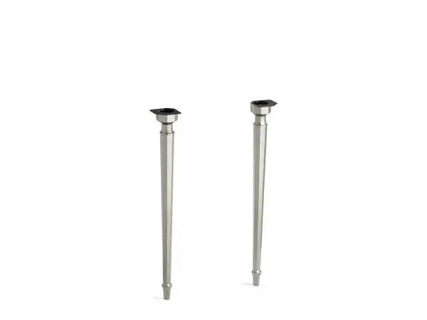 KOHLER Kathryn Octagonal Tapered Brass Table Legs - Vibrant Brushed Nickel