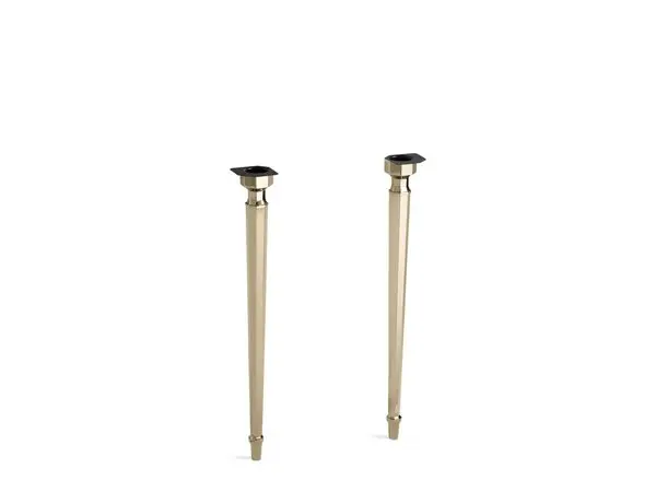 KOHLER Kathryn Octagonal Tapered Brass Table Legs - Vibrant French Gold