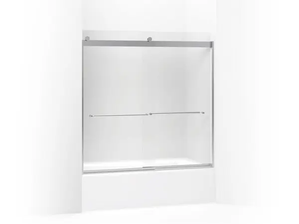 KOHLER Levity Sliding Bath Door, 59-3/4" H X 56-5/8 59-5/8" W, With 1/4" Thick Frosted Glass - One-color