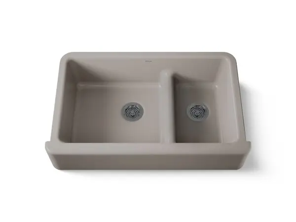 KOHLER Whitehaven Smart Divide 35-3/4" Undermount Double-bowl Farmhouse Kitchen Sink - One-color