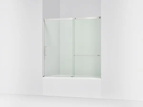 KOHLER Elate Sliding Bath Door, 56-3/4" H X 56-1/4 59-5/8" W With Heavy 5/16" Thick Crystal Clear Glass - One-color