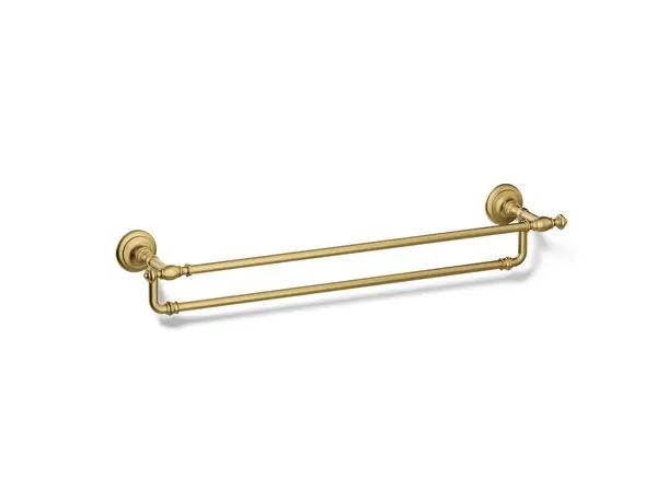 KOHLER Artifacts 24" Double Towel Bar - Vibrant Brushed Moderne Brass