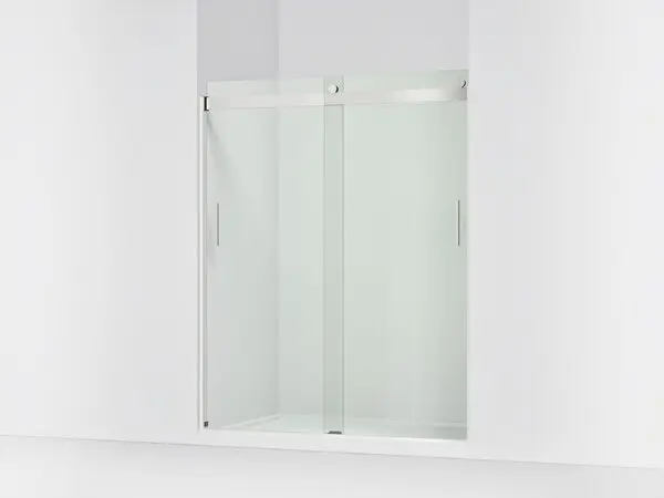 KOHLER Levity Sliding Shower Door, 74" H X 56-5/8 59-5/8" W, With 1/4" Thick Crystal Clear Glass - One-color