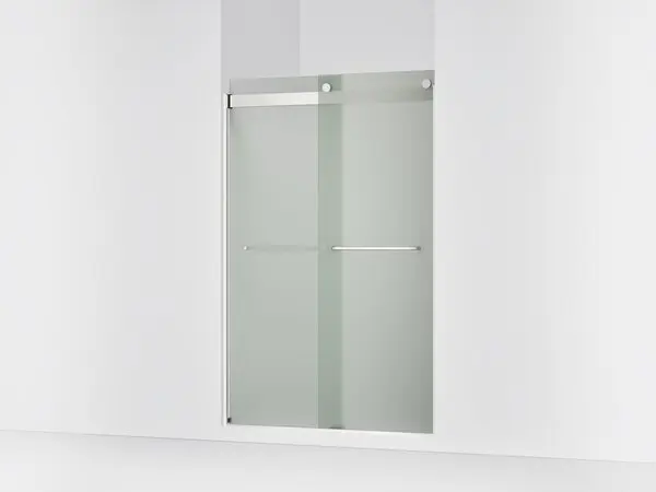 KOHLER Levity Sliding Shower Door, 74" H X 44-5/8 47-5/8" W, With 1/4" Thick Frosted Glass - One-color