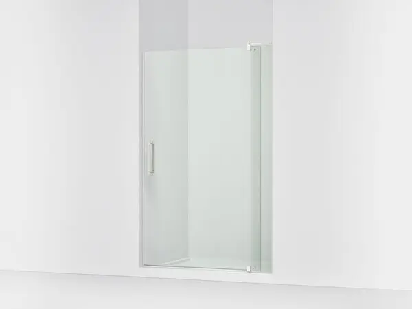 KOHLER Revel Pivot Shower Door, 74" H X 43-1/8 48" W, With 5/16" Thick Crystal Clear Glass - One-color