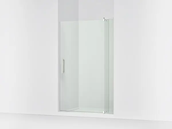 KOHLER Revel Pivot Shower Door, 74" H X 43-1/8 48" W, With 5/16" Thick Crystal Clear Glass - One-color