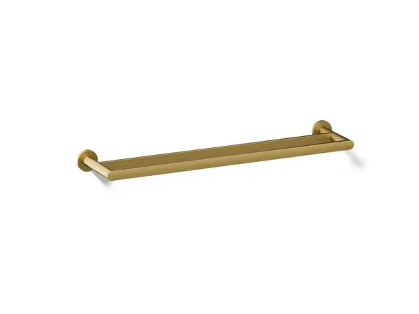 KOHLER Composed 24" Double Towel Bar - Vibrant Brushed Moderne Brass