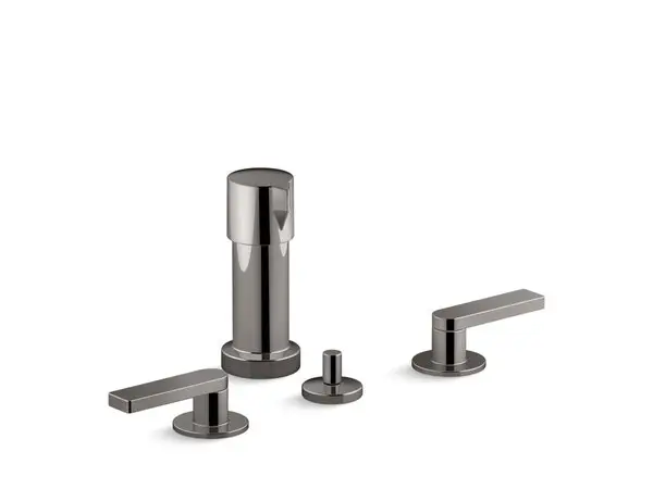KOHLER Composed Widespread Bidet Faucet With Lever Handles - Vibrant Titanium