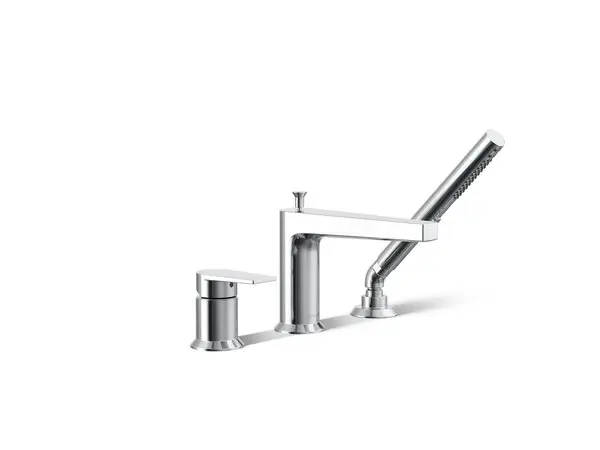 KOHLER Taut Deck-mount Bath Faucet With Handshower - Polished Chrome