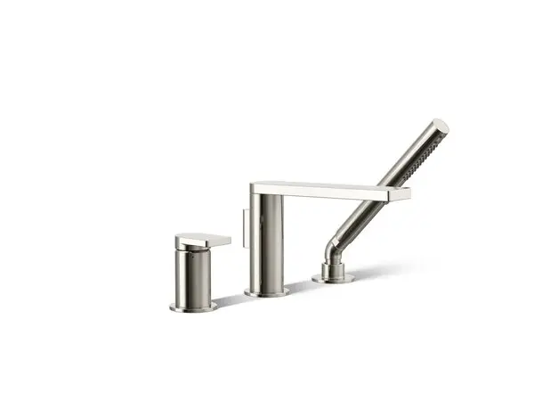 KOHLER Composed Deck-mount Bath Faucet With Handshower - Vibrant Polished Nickel