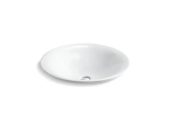 KOHLER Sartorial Paisley Carillon 17-1/2" Round Drop-in Bathroom Sink, No Overflow - One-color
