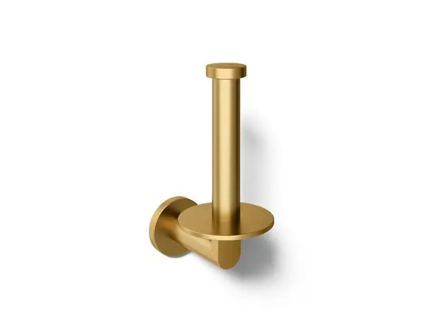 KOHLER Composed Vertical Toilet Paper Holder - Vibrant Brushed Moderne Brass