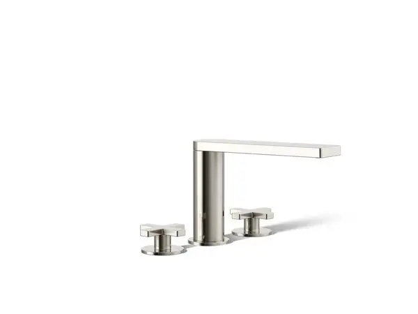 KOHLER Composed Deck-mount Bath Faucet With Cross Handles - Vibrant Polished Nickel