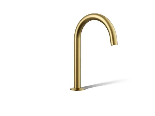 KOHLER Components Deck-mount Bath Spout With Tube Design - Vibrant Brushed Moderne Brass