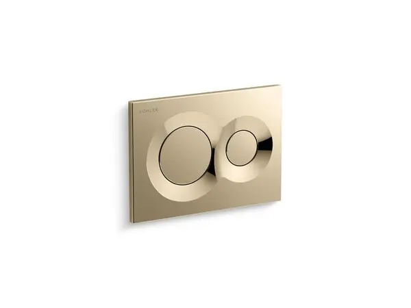 KOHLER Lynk Flush Actuator Plate For 2"x 4" In-wall Tank And Carrier System - Vibrant French Gold