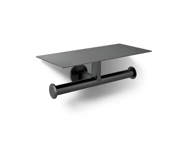 KOHLER Components Covered Double Toilet Paper Holder - Matte Black