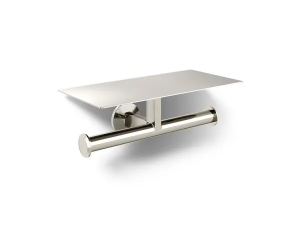 KOHLER Components Covered Double Toilet Paper Holder - Vibrant Polished Nickel