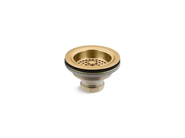 KOHLER Duostrainer Sink Drain And Strainer Basket, Less Tailpiece - Vibrant Brushed Moderne Brass