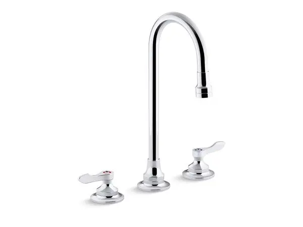 KOHLER Triton Bowe 0.5 Gpm Widespread Bathroom Sink Faucet With Aerated Flow, Gooseneck Spout And Lever Handles, Drain Not Included - One-color