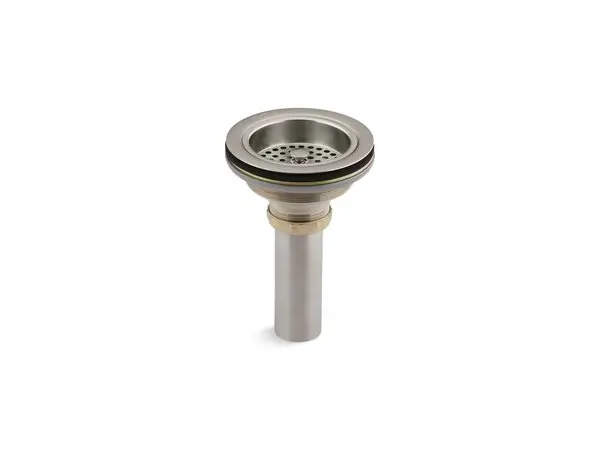 KOHLER Duostrainer Sink Drain And Strainer With Tailpiece - Vibrant Brushed Nickel