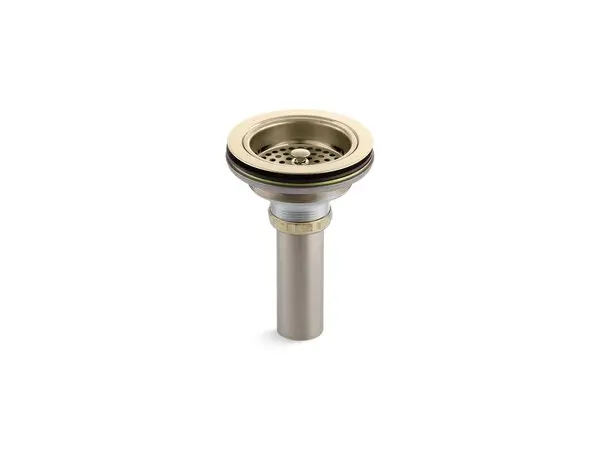KOHLER Duostrainer Sink Drain And Strainer With Tailpiece - Vibrant French Gold