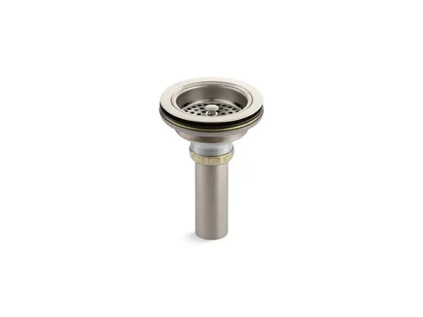 KOHLER Duostrainer Sink Drain And Strainer With Tailpiece - Vibrant Polished Nickel